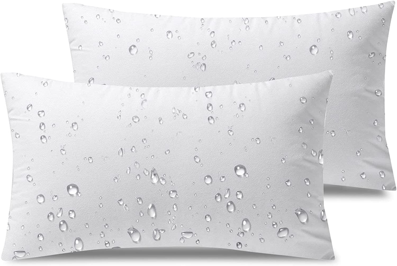 Premium Outdoor Pillow Inserts - Pack of 2 Square Form Water Resistant ...