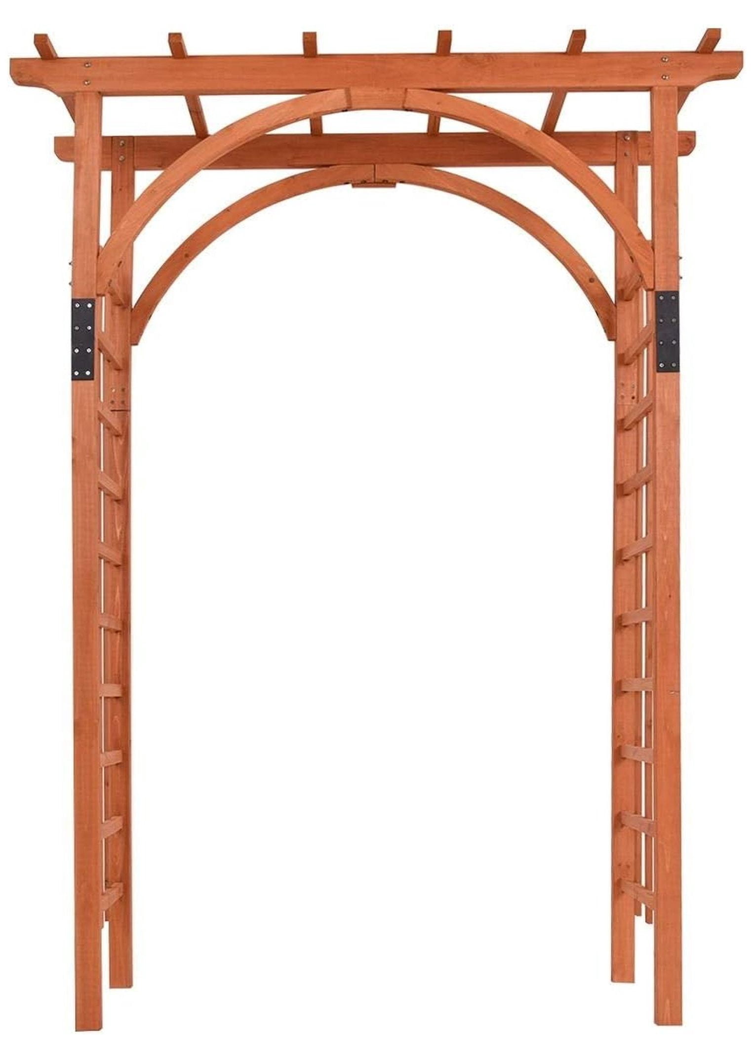 Premium Outdoor Wooden Cedar Arbor Arch Pergola Trellis Wood Garden ...