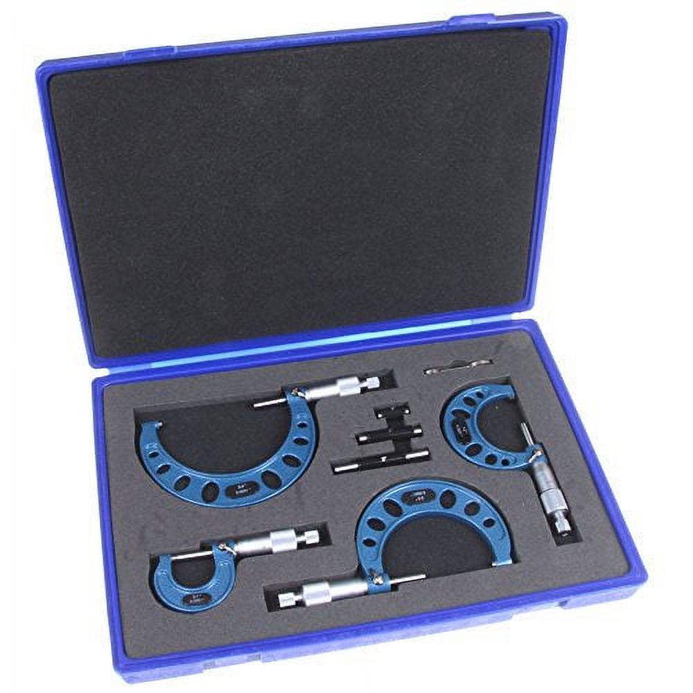 Premium Outside Micrometer Set 0-4"/0.0001" Precision Machinist Tool w ...