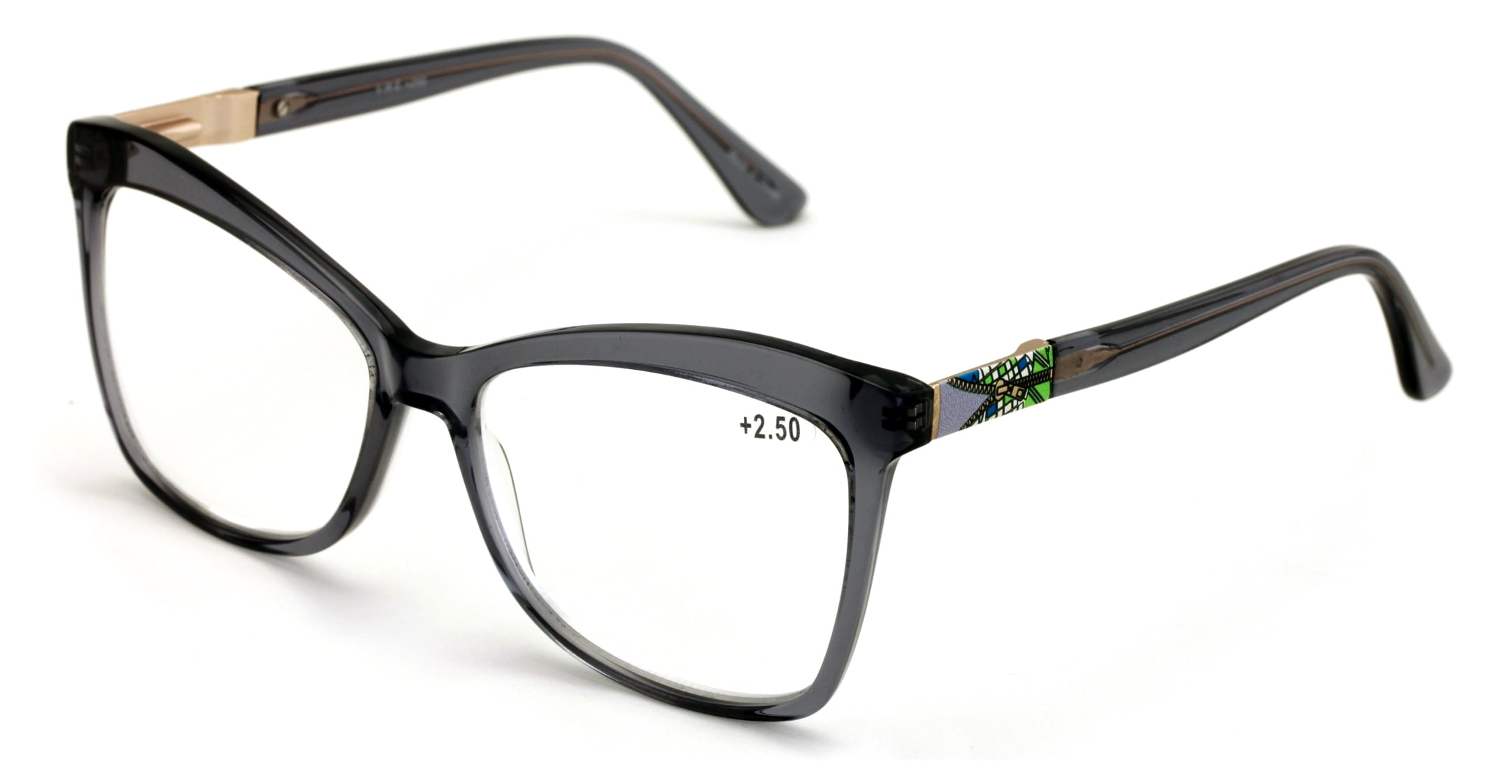 Premium Oversized Women Cateye Reading Glasses - Large Field Clear Lens ...