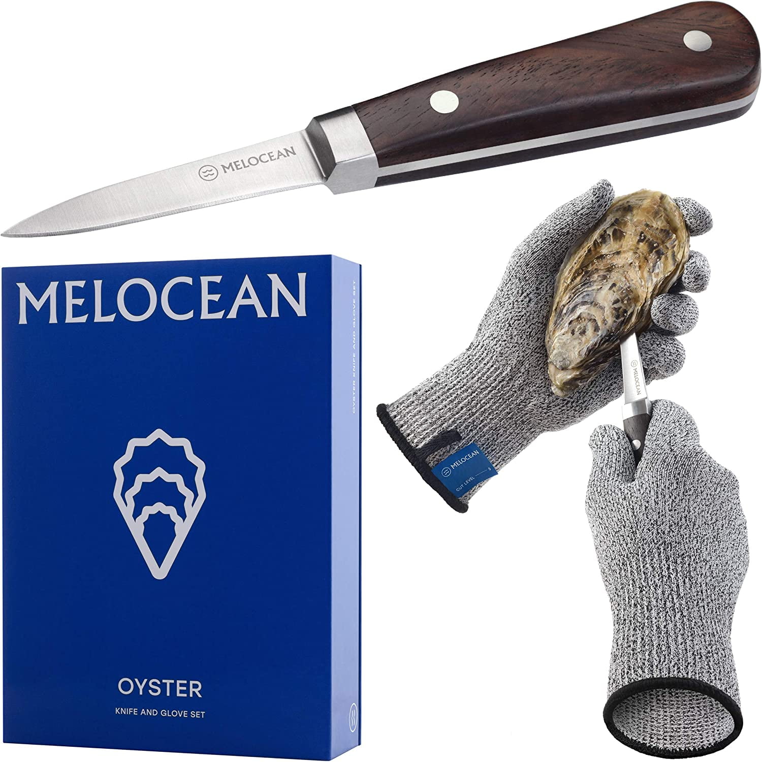 Premium Oyster Shucking Knife and Gloves Set - Professional Clam ...