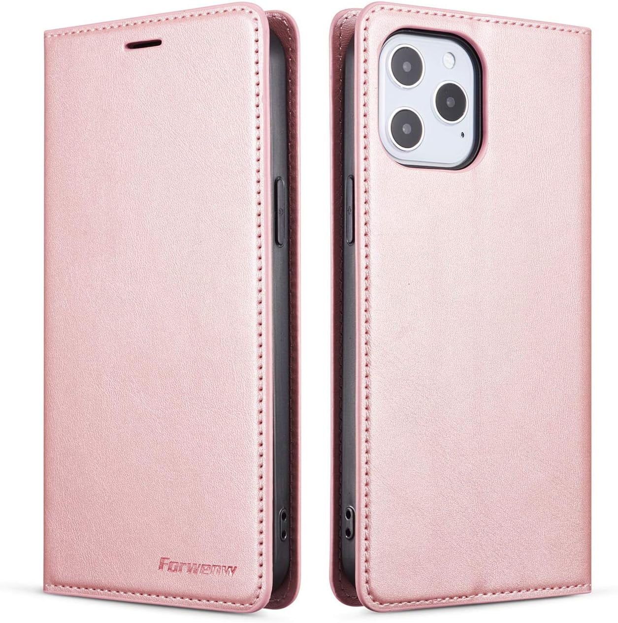 Premium PU Leather Flip Folio Case for iPhone 12/iPhone 12 Pro 6.1 inch ...