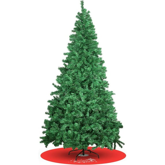 Premium PVC Fir Artificial 8ft Hinged Spruce Christmas Tree with 1300 ...