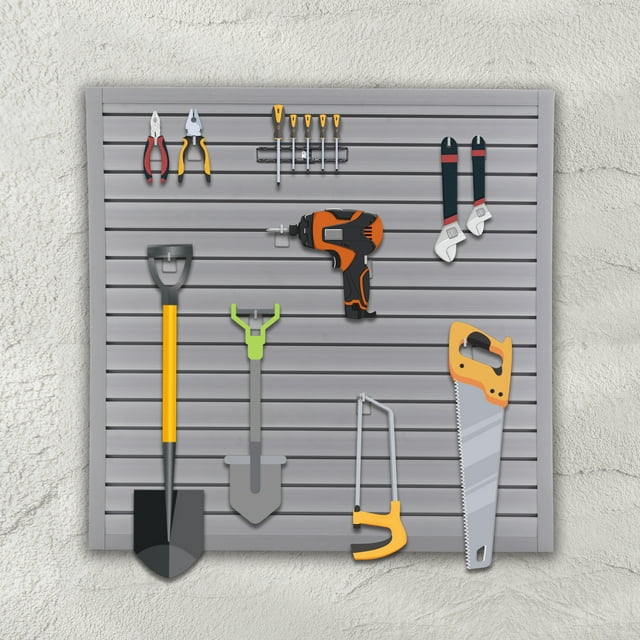 Premium PVC Slat Wall Panels, Garage & Home Organization System, 4ft x ...
