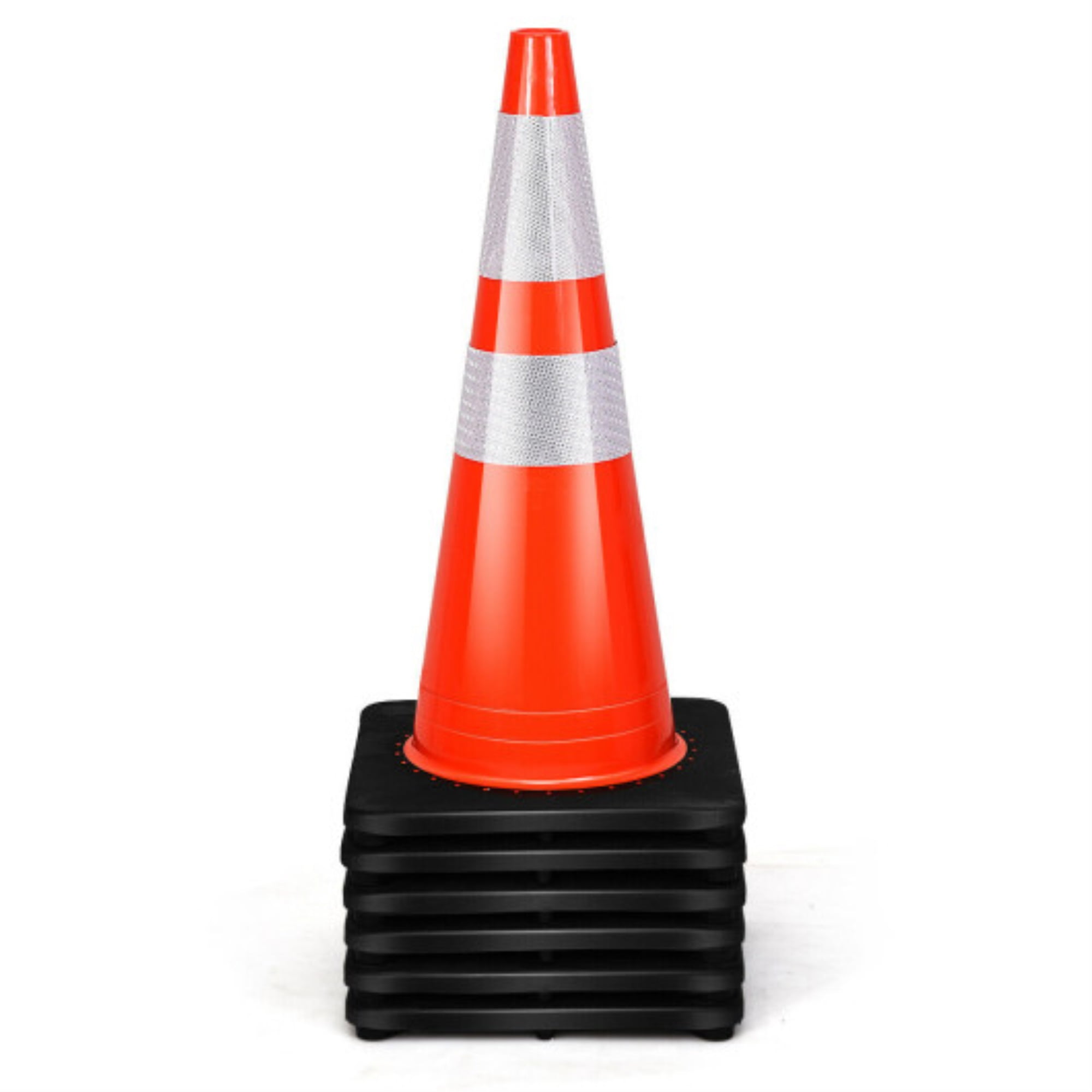 Premium PVC Traffic Cones - Durable, Visible, and Stackable (Set of 6 ...