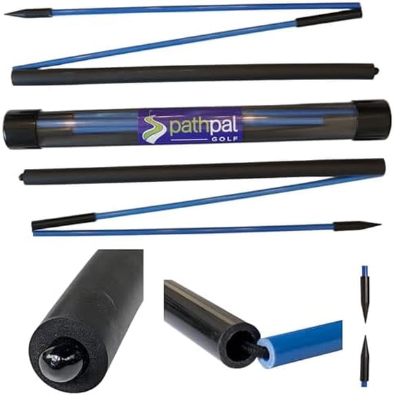 Premium Padded Collapsible Golf Alignment Sticks, 48" Portable Training ...