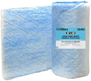 Premium Paint Spray Booth Exhaust Filter Roll - 30 Inches x 100 Feet - 18 Gram Heavy-Duty Blue ...