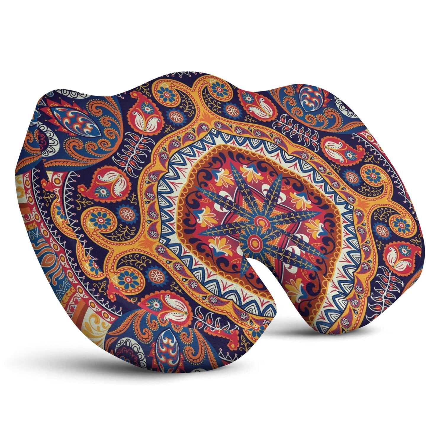 Premium Paisley Pattern Memory Foam Seat Cushion Ergonomic Chair Pad ...