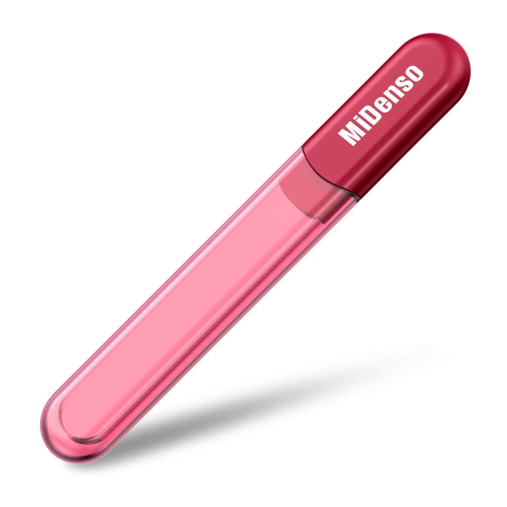 Premium Particular Glass Nail File with Case MiDenso Both Sided Filer ...