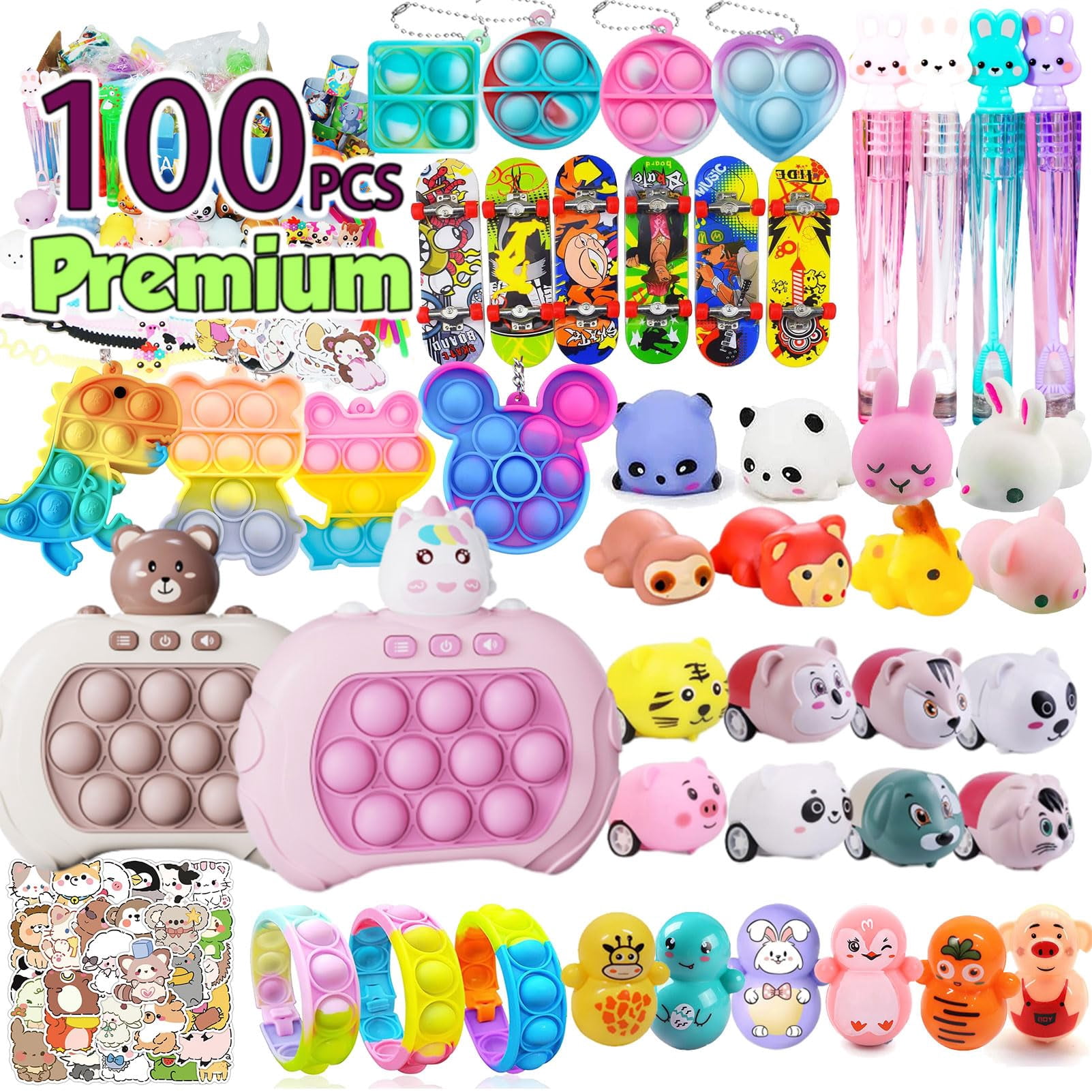Premium Party Favors Toys For Kids,Fast Push Game for 4-10 Ages,100 PCS ...