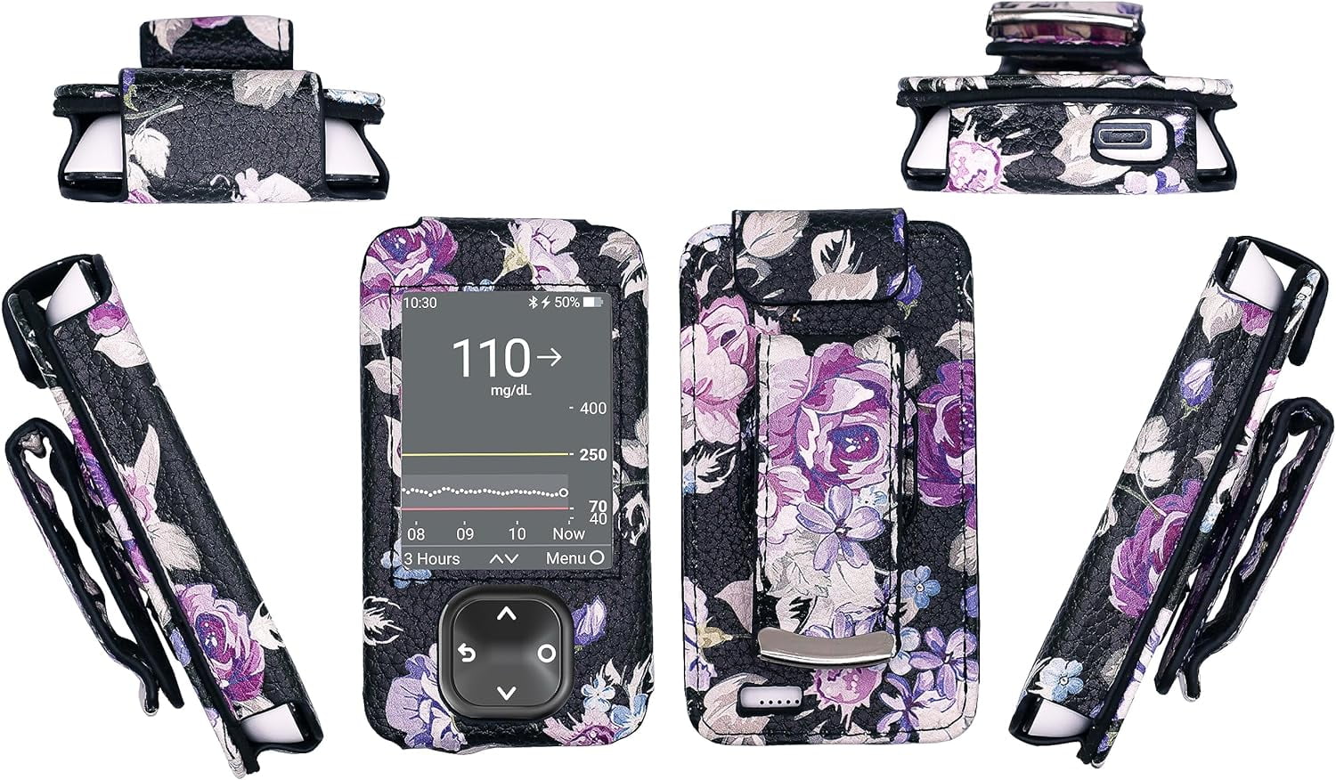 Premium Patterned Holster (with Belt Clip/Metal Loop/Lanyard/Carabiner ...
