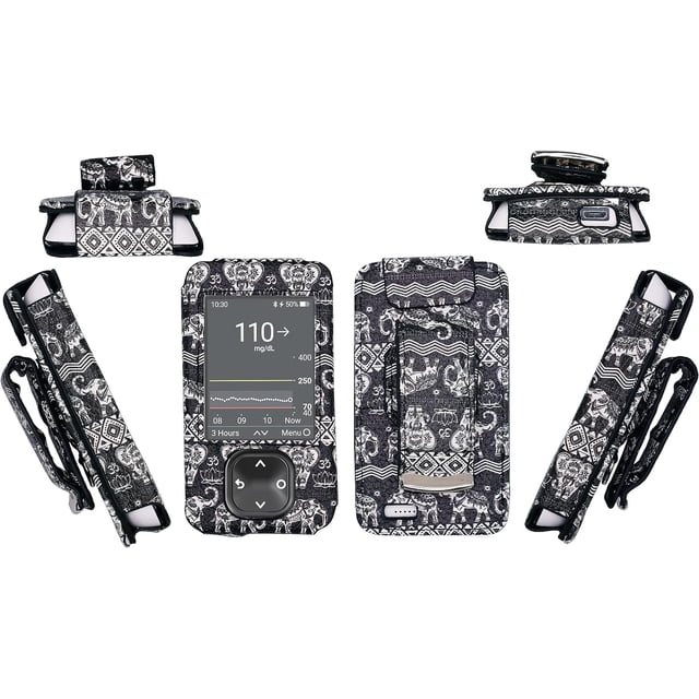 Premium Patterned Holster (with Belt Clip/Metal Loop/Lanyard/Carabiner ...