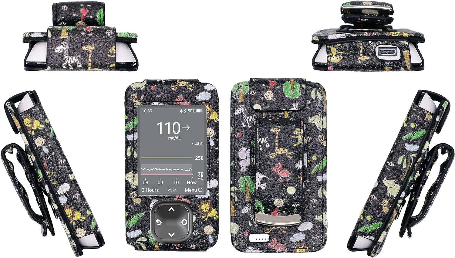 Premium Patterned Holster (with Belt Clip/Metal Loop/Lanyard/Carabiner ...