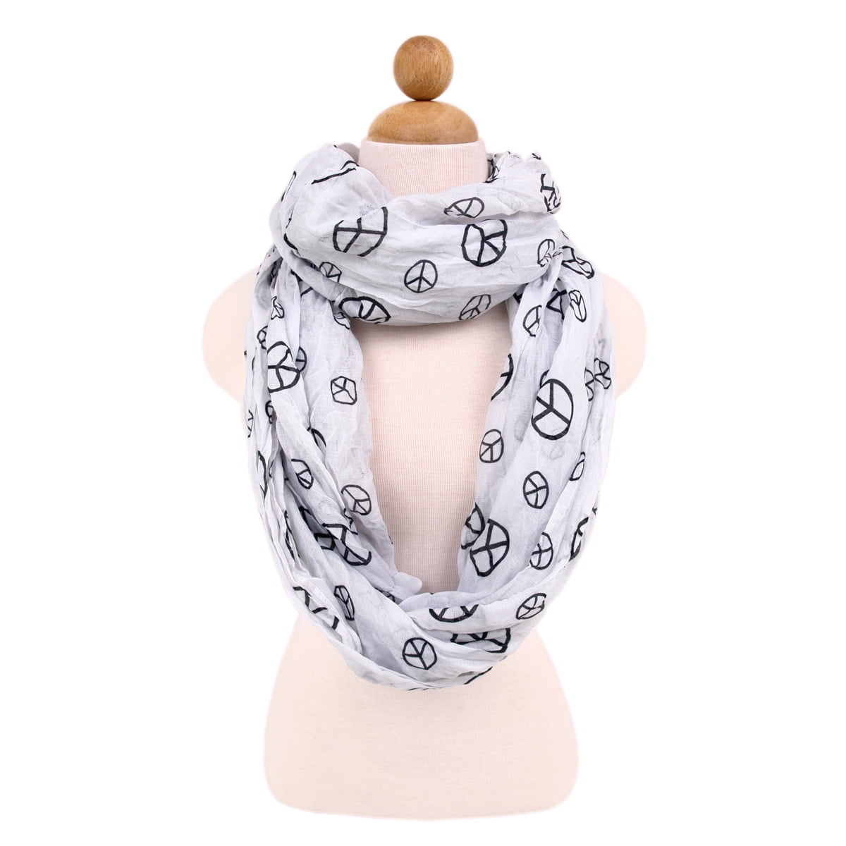 Premium Peace Sign Infinity Loop Fashion Scarf - Walmart.com