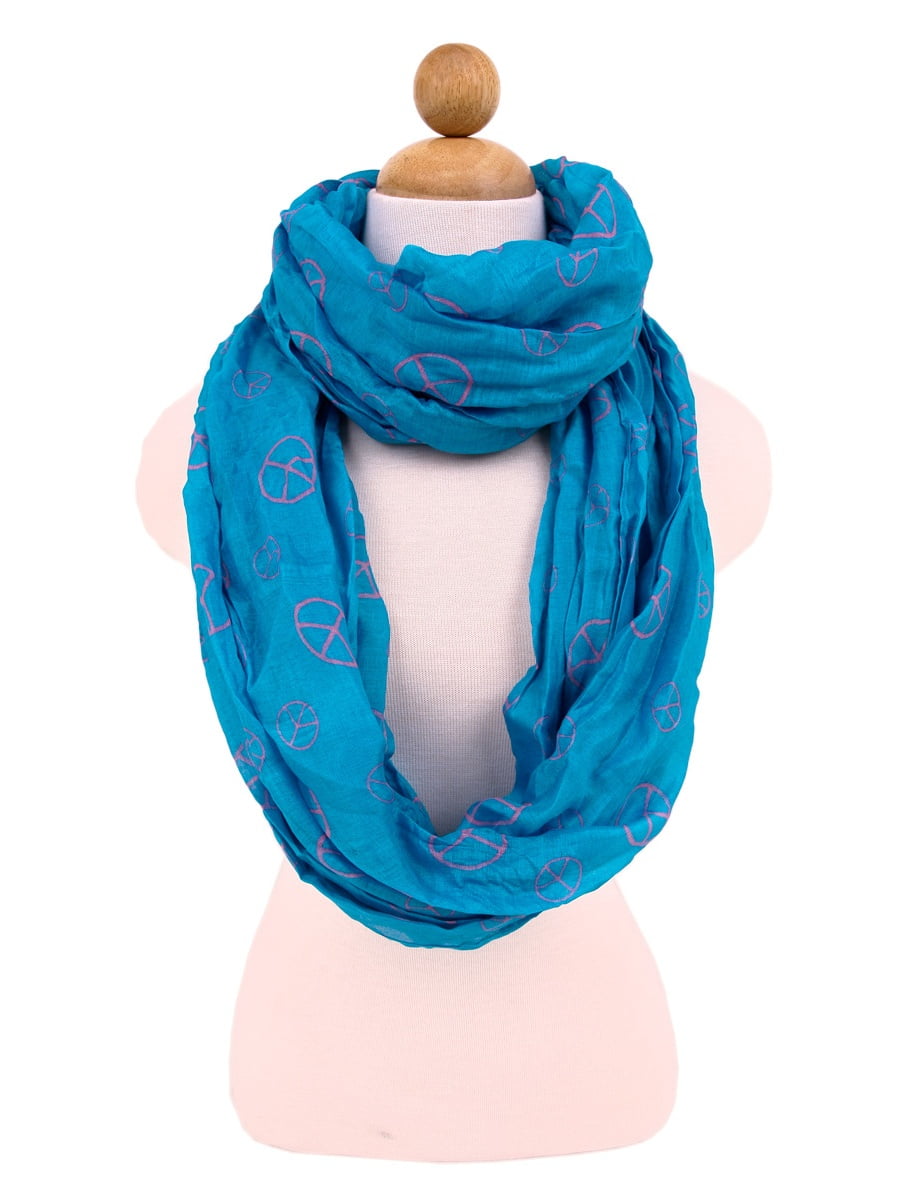 Premium Peace Sign Infinity Loop Fashion Scarf - Walmart.com