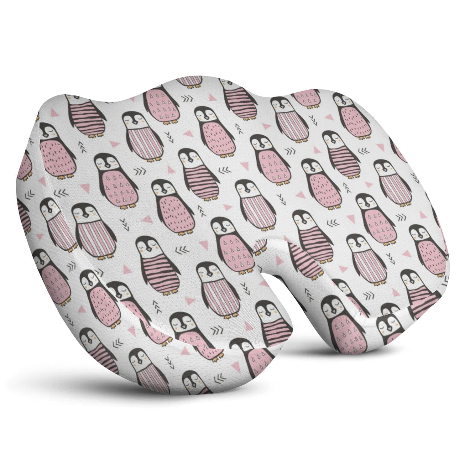 Premium Penguin Pattern Memory Foam Seat Cushion Ergonomic Chair Pad ...