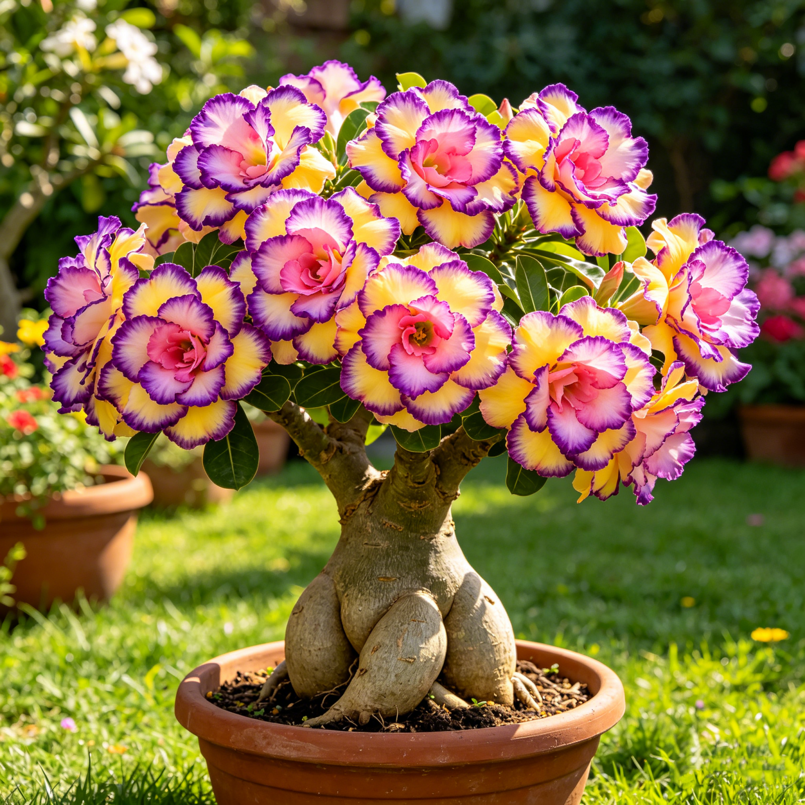 Premium Perennial - Desert Rose Succulent Plants Bulbs - Long Lasting ...
