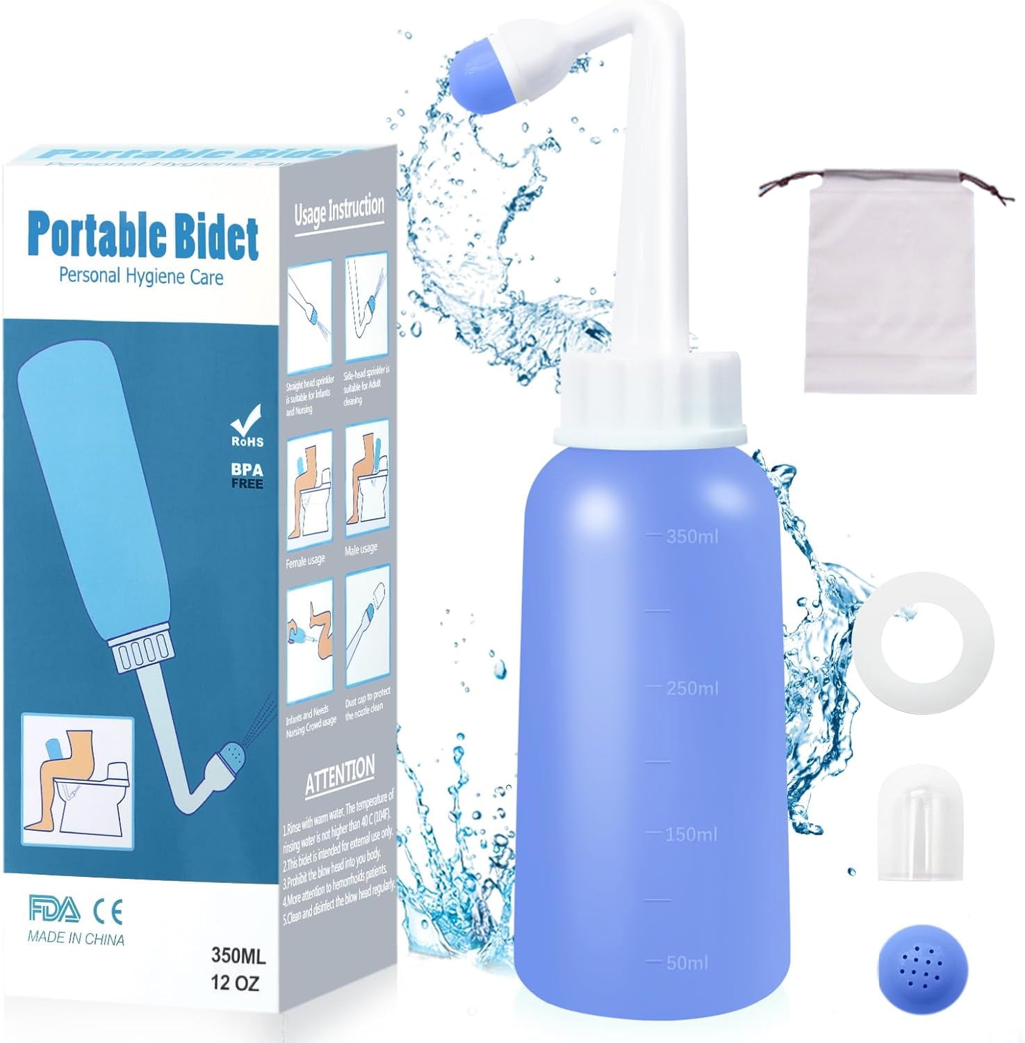 Premium Peri Bottle for Postpartum Care | Upside Down Peri Bottle ...