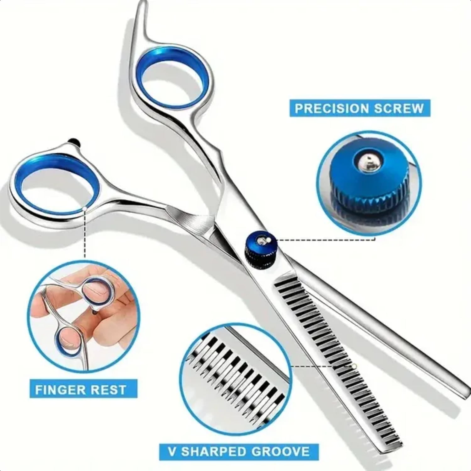 Premium Pet Grooming Scissors Set - Safety Round Tip Stainless Steel ...
