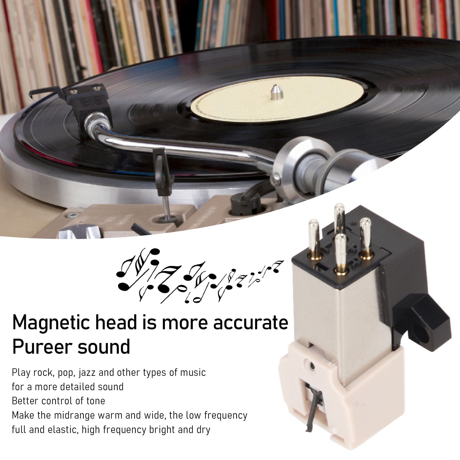 Premium Phonograph Cartridge Replacement, Improved Tracking Force ...