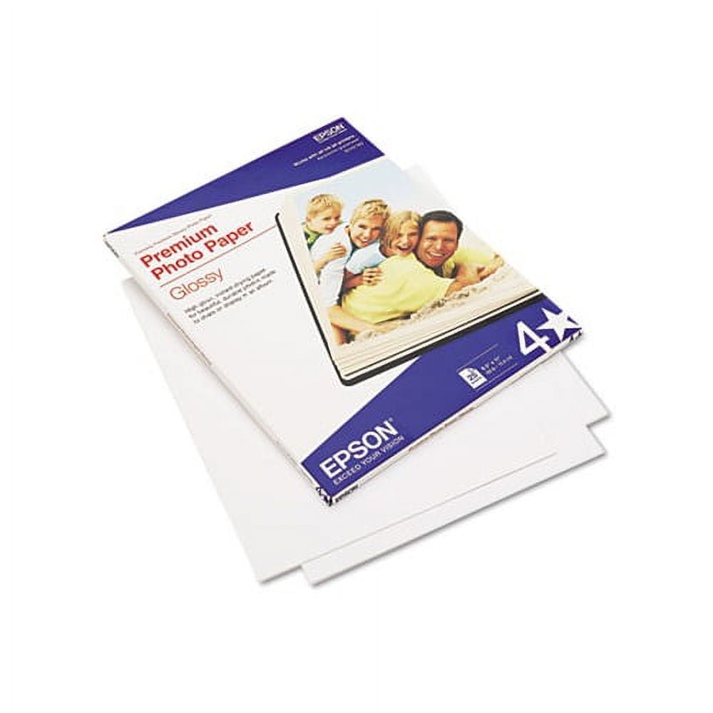 Premium Photo Paper 10.4 mil, 8.5 x 11, High-Gloss Bright White, 25 ...