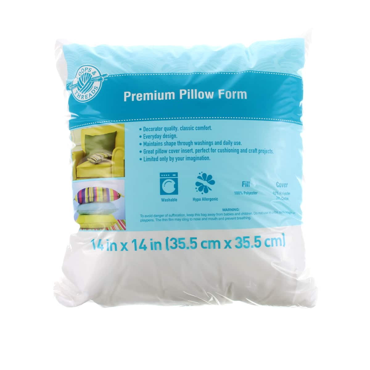 Premium Pillow Form by Loops & Threads™ - Walmart.com