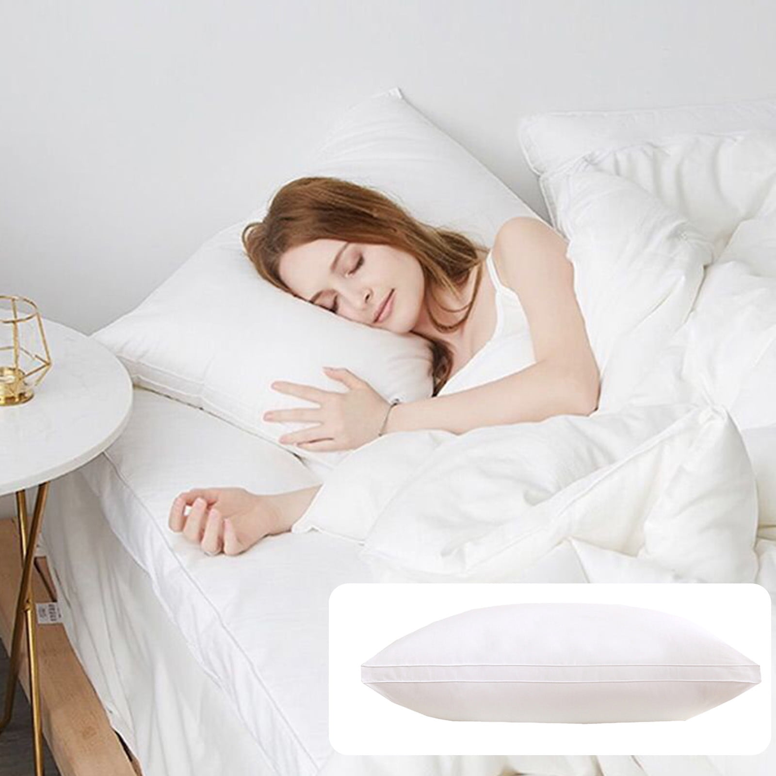 Premium Pillow Insert for Bed, Queen Size Hypoallergenic Polyester ...