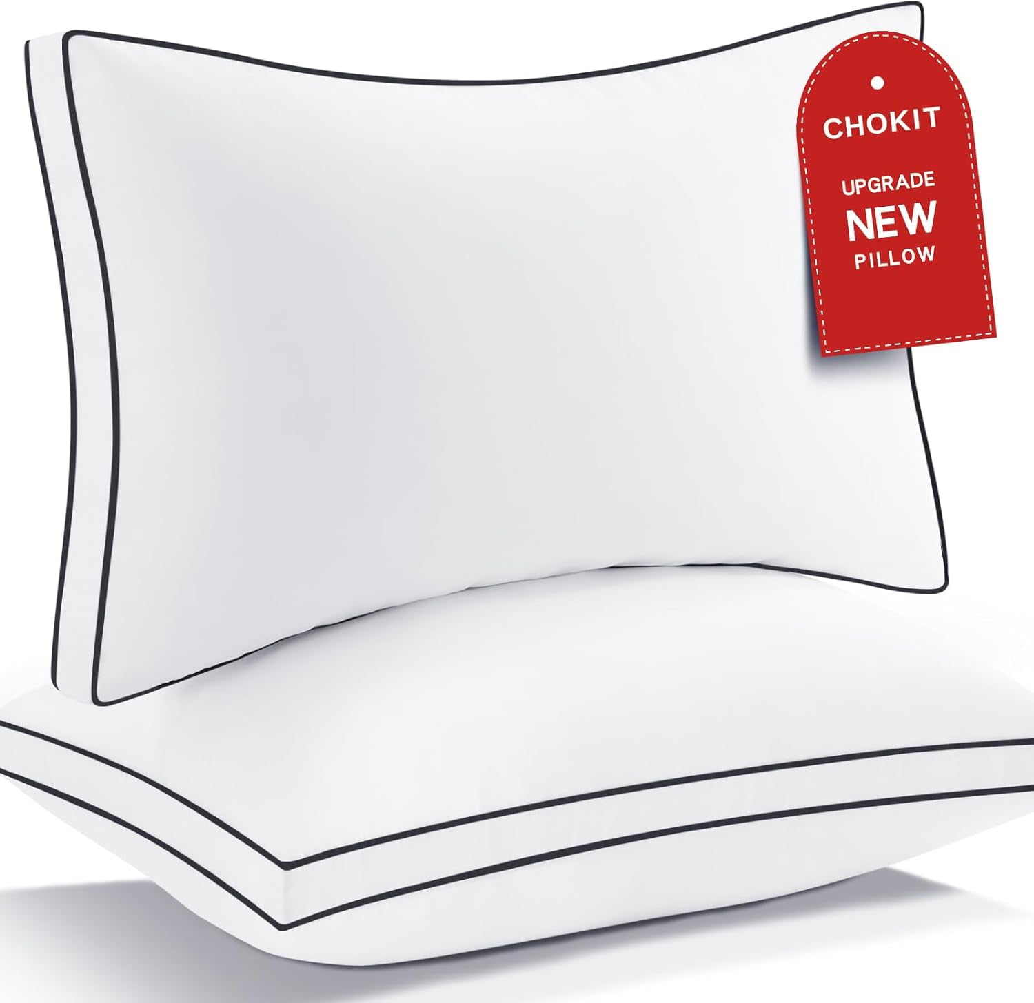 Premium Pillows King Size Set of 2, Fluffy and Supportive 7D Down ...