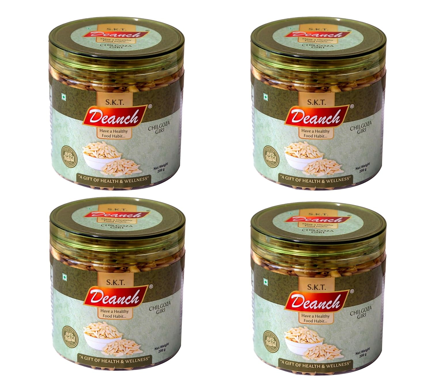 Premium Pine Nuts Without Shell By Deanch 800gm, (250gm * 4) | Rich ...