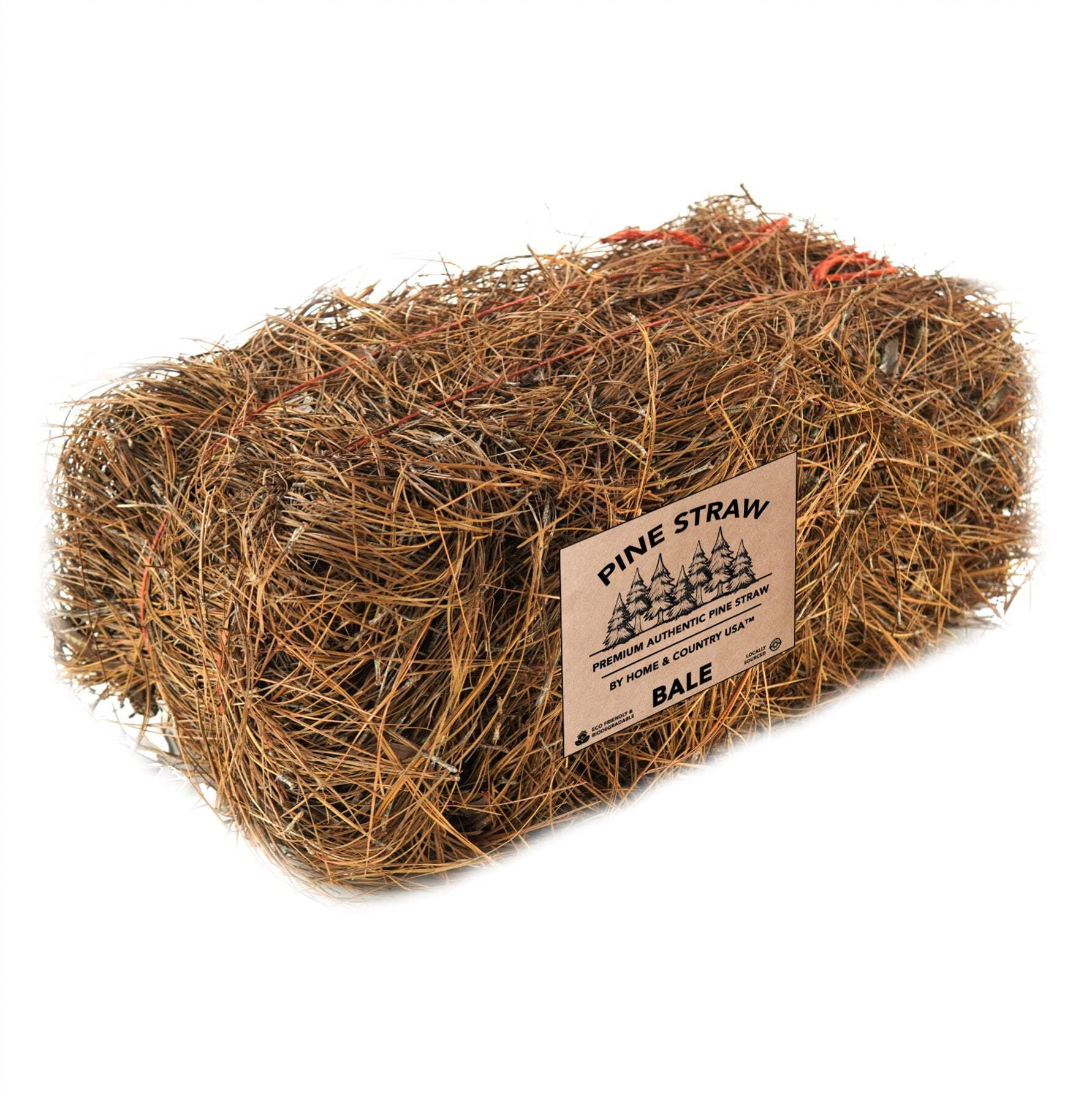 Premium Pine Straw Mulch Bale for Landscaping, Organic Material Made ...