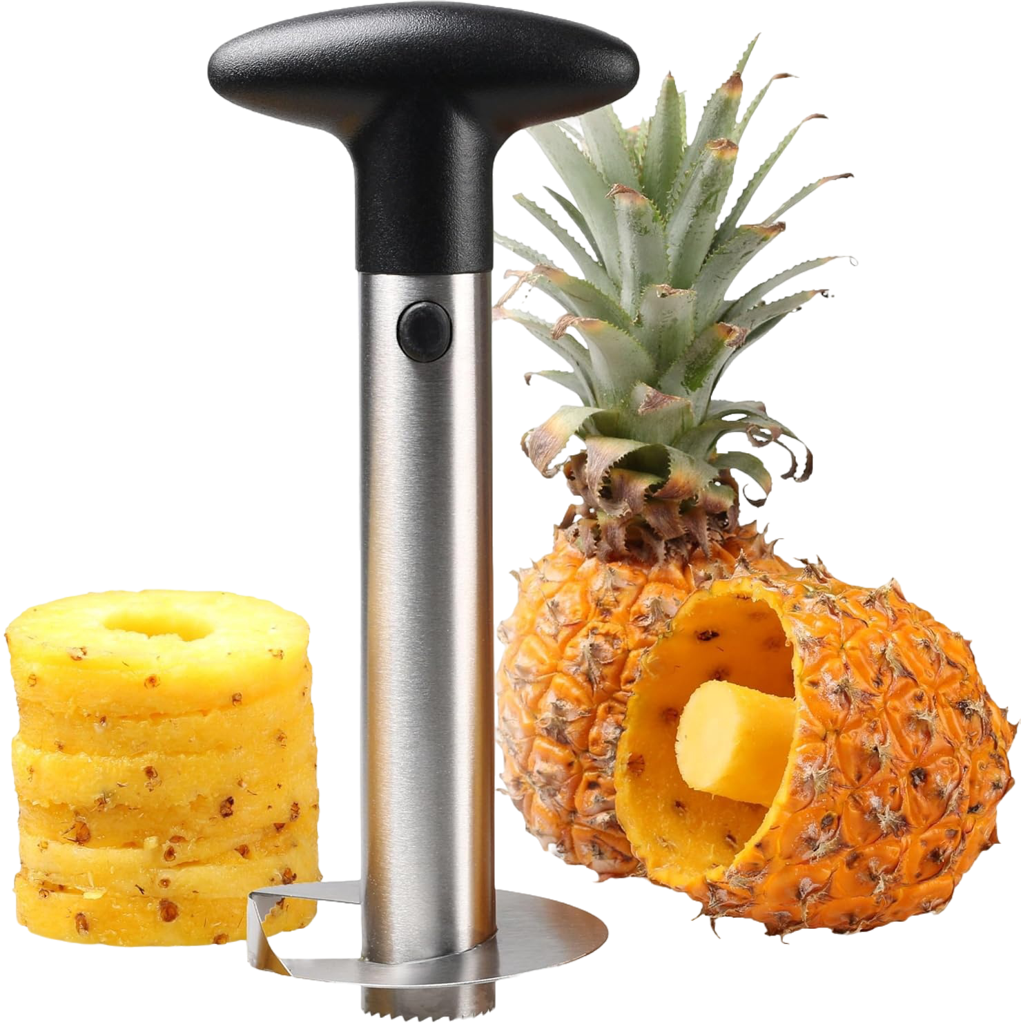 Premium Pineapple Corer & Slicer Tool,Sharp Pineapple Cutter with ...
