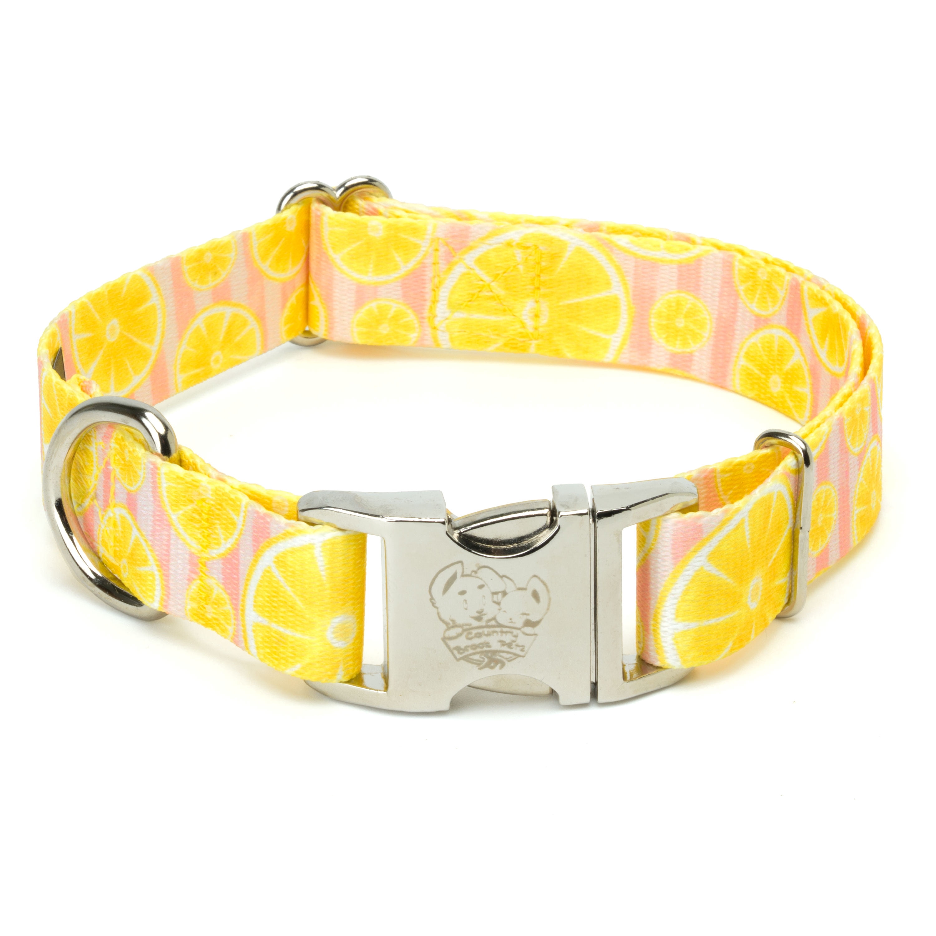Country Brook Petz® Premium Pink Lemonade Dog Collar, Medium - Walmart.com