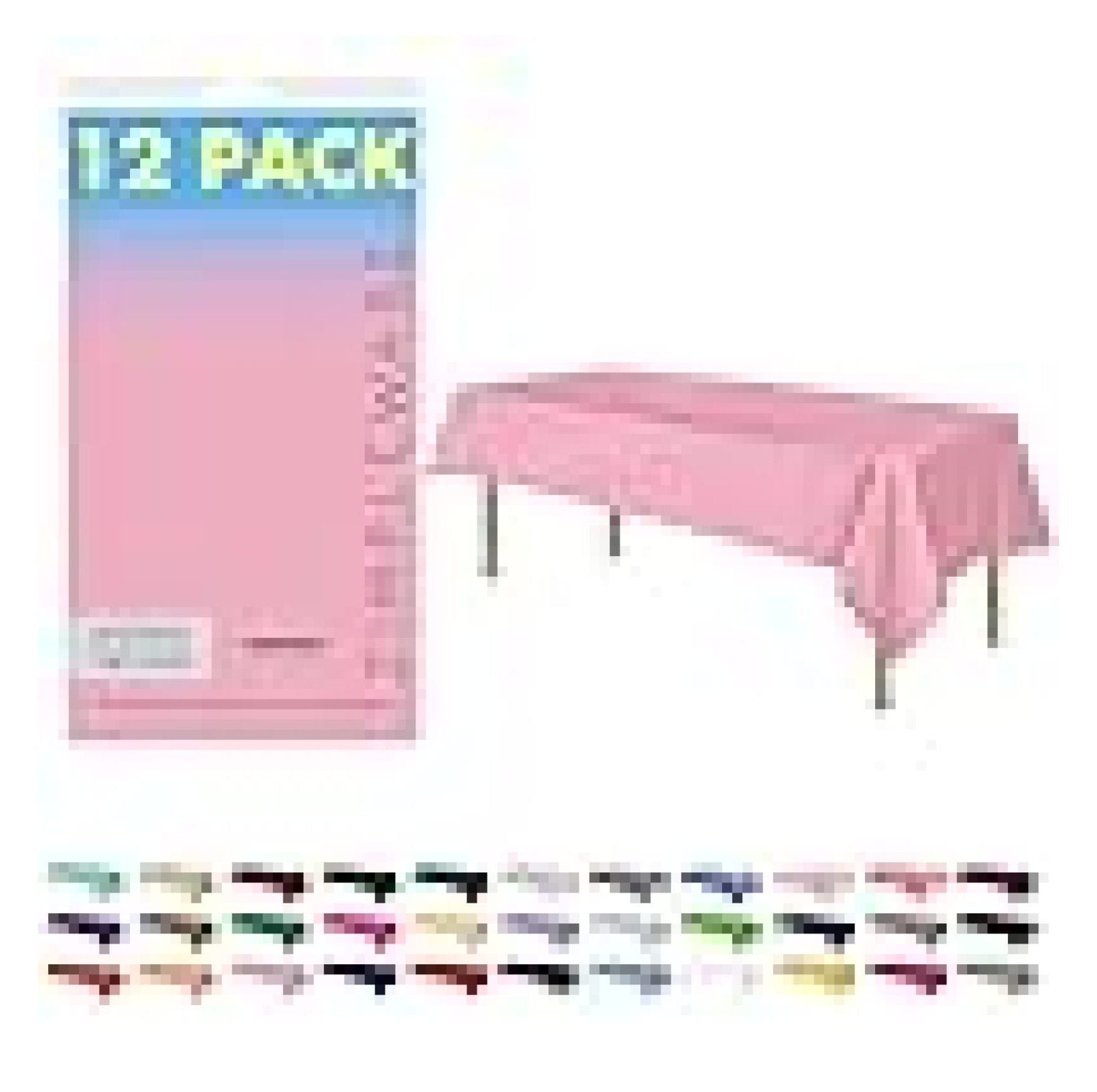 Premium Pink Plastic Table Cloth Disposable (12 Pk) Plastic Tablecloths ...