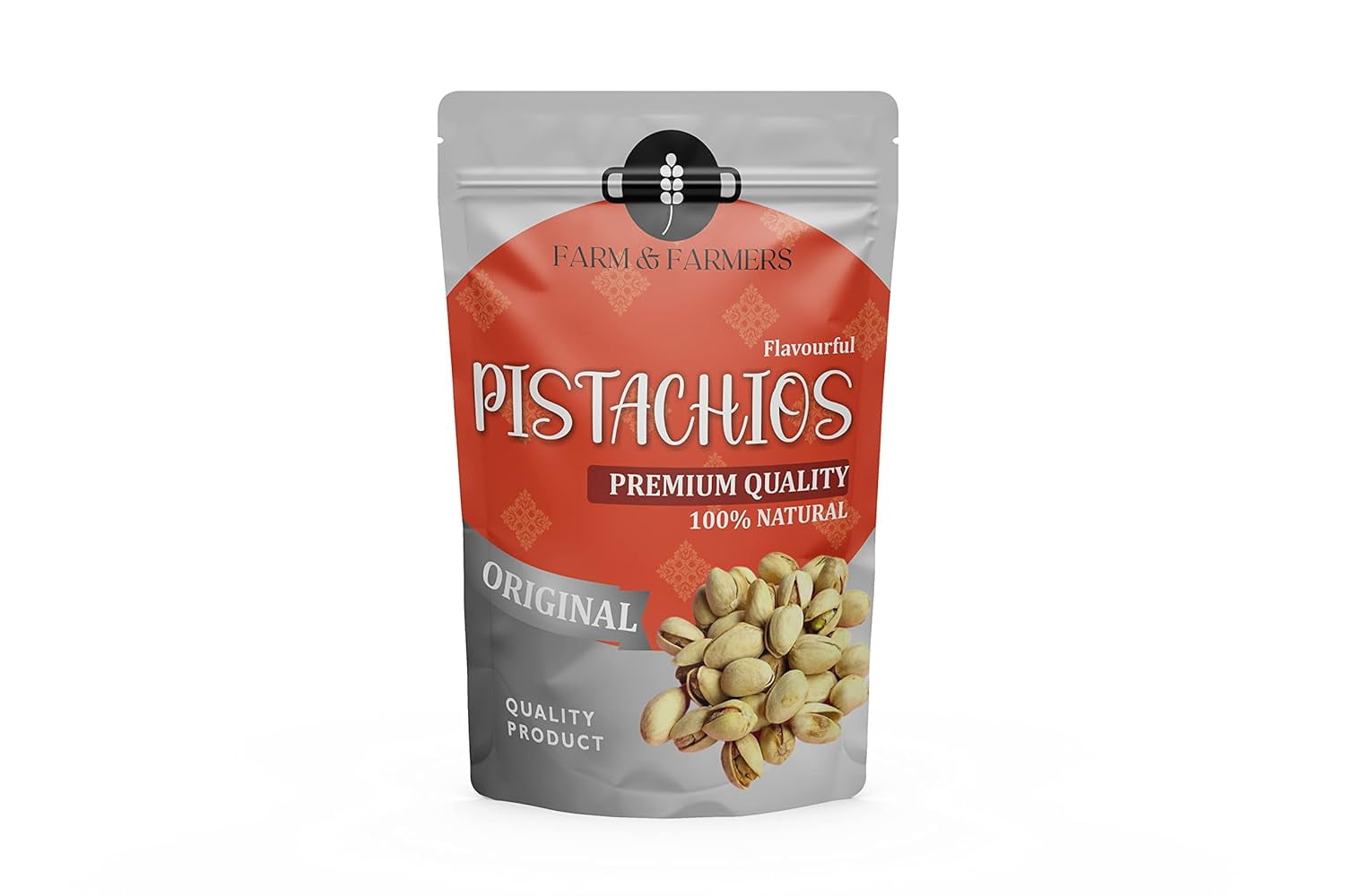 Premium Pistachios By Farm & Farmers 400gm, | Rich In Fiber & Protein ...