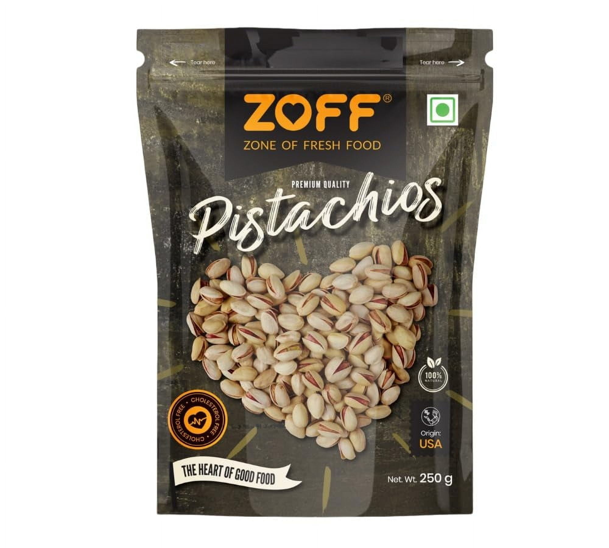 Premium Pistachios Shelled By Zoff 250gm, | High In Protein Fiber & Vitamin Healthy Nutrients ...