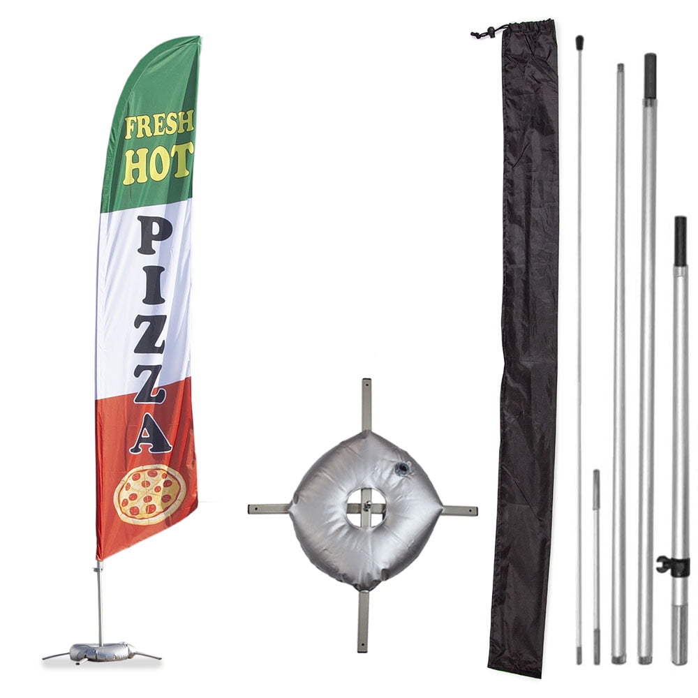 Premium Pizza Feather Flag Kit - Includes 13ft Sectional Aviation Grade ...