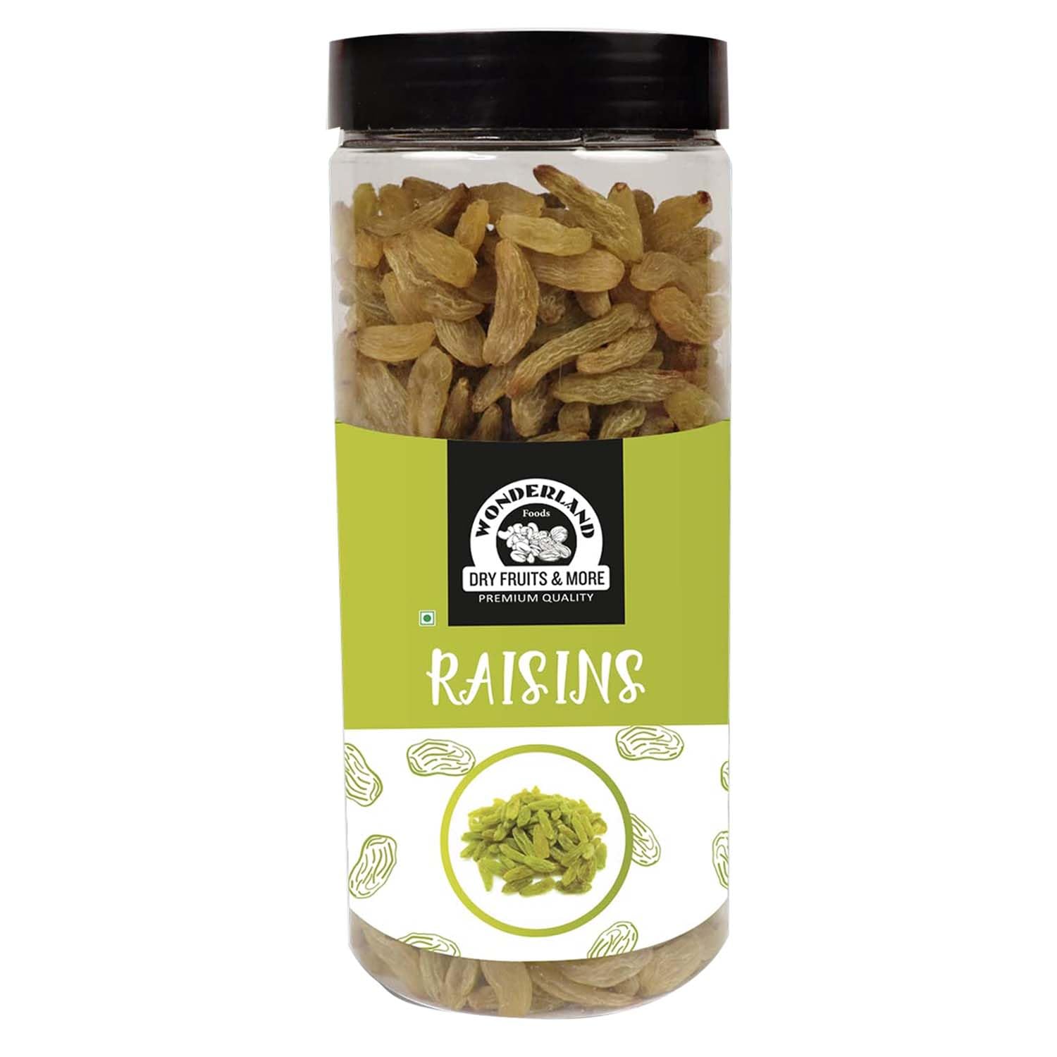 Premium Plain Seedless Green Raisin By Wonderland Foods 500gm ...