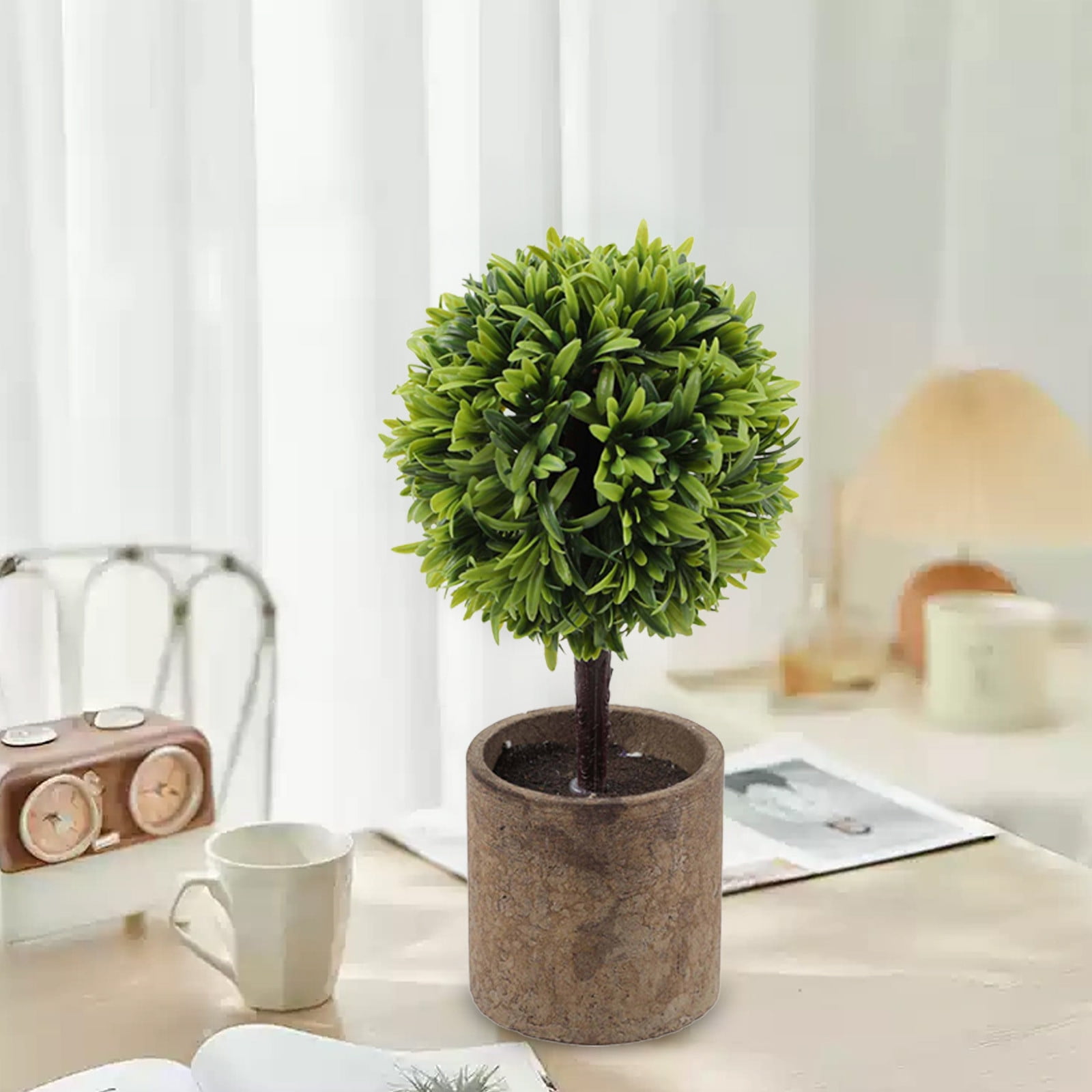 Premium Plastic Artificial Potted Plant for Home Decor - Realistic Fake ...