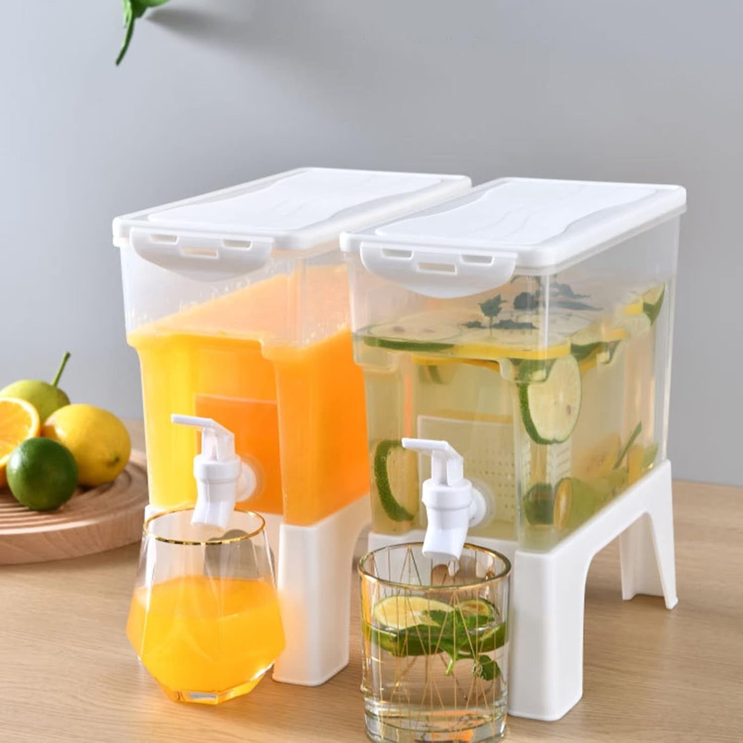 Premium Plastic Beverage Dispenser With Filter Spout For Fridge And ...