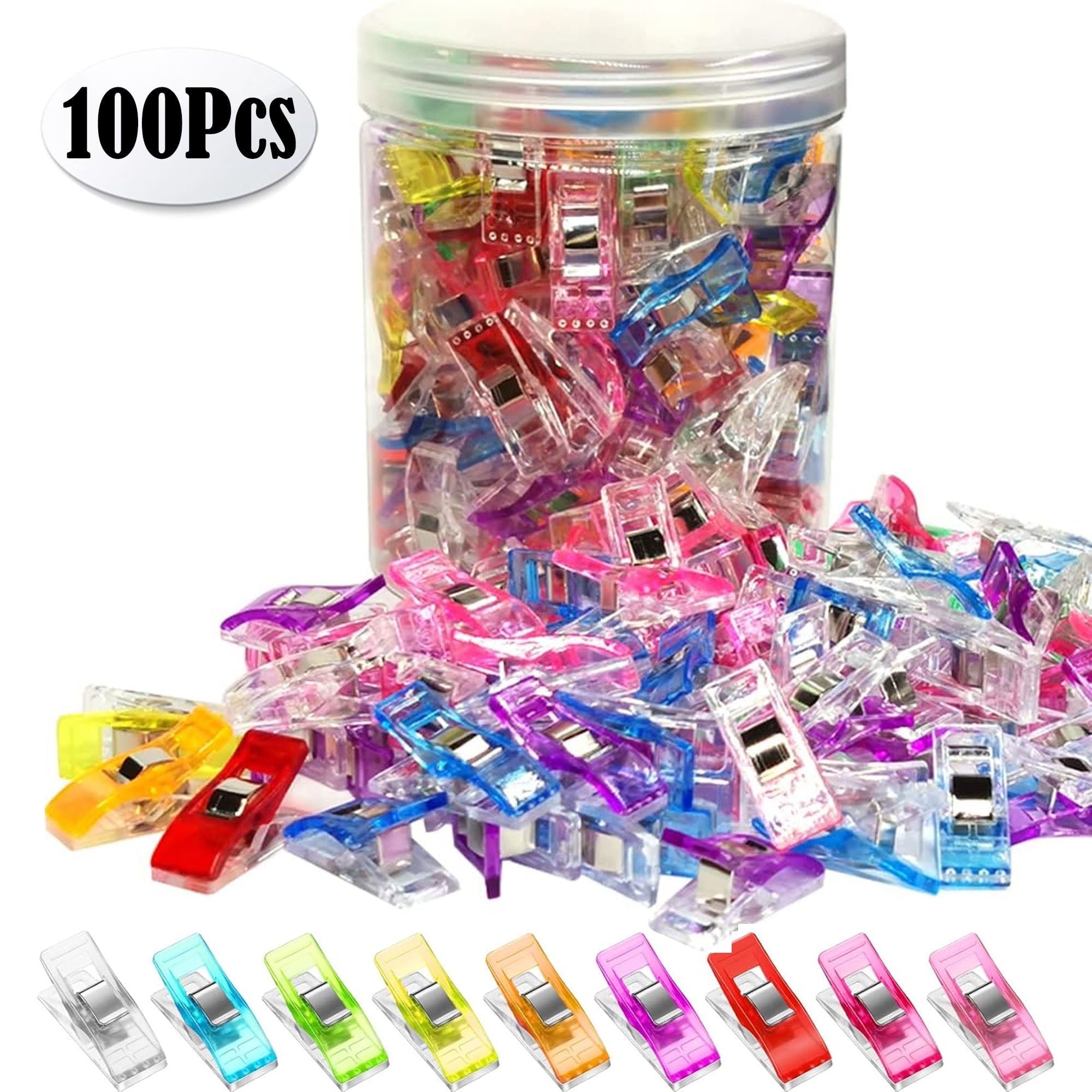 Premium Plastic Clips, 100 Pcs with Box, Sewing Notions for Sewing ...