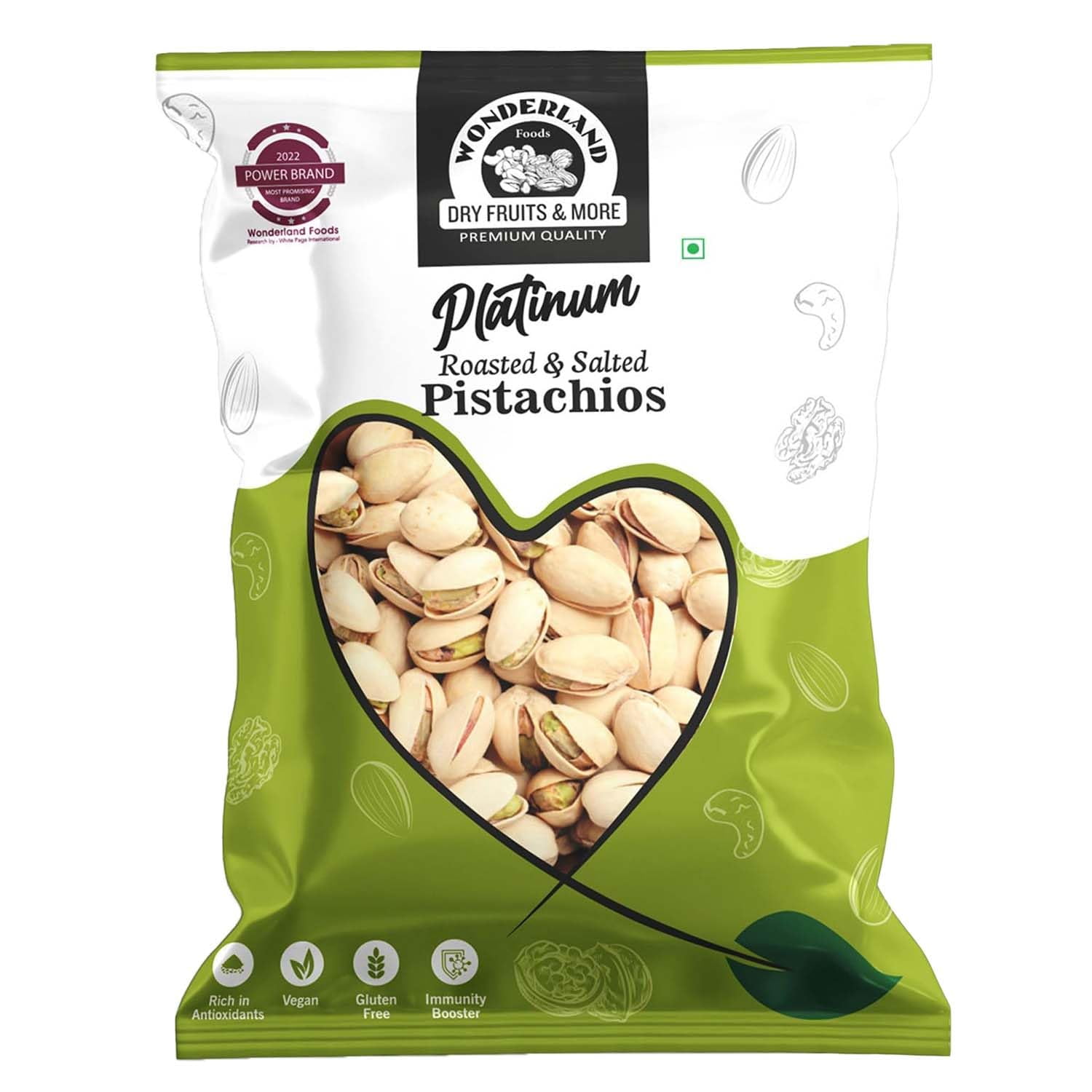 Premium Platinum Pistachios Roasted & Salted By Wonderland Foods 250gm, | Healthy Nutrients Dry ...