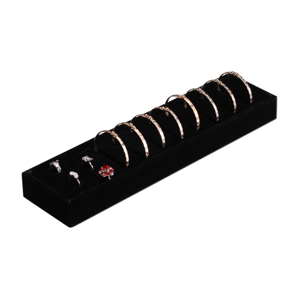 Premium Plush Jewelry Display Tray 10 Slots Rectangular Design For ...