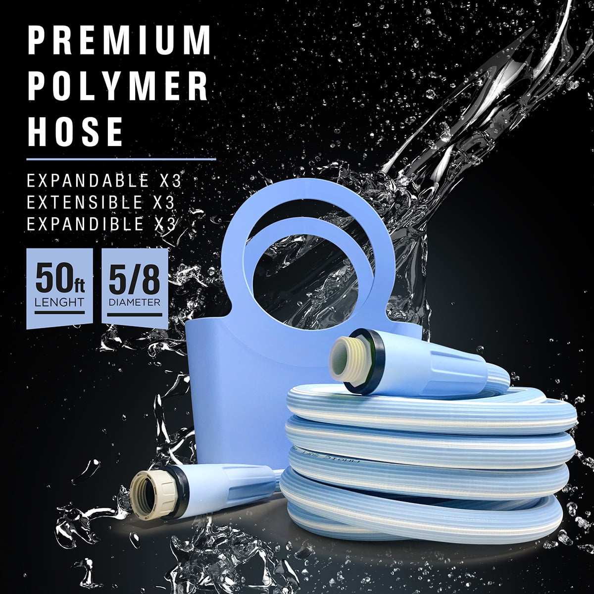 Premium Polymer Hose Expandable 5/8" 50FT - Walmart.com
