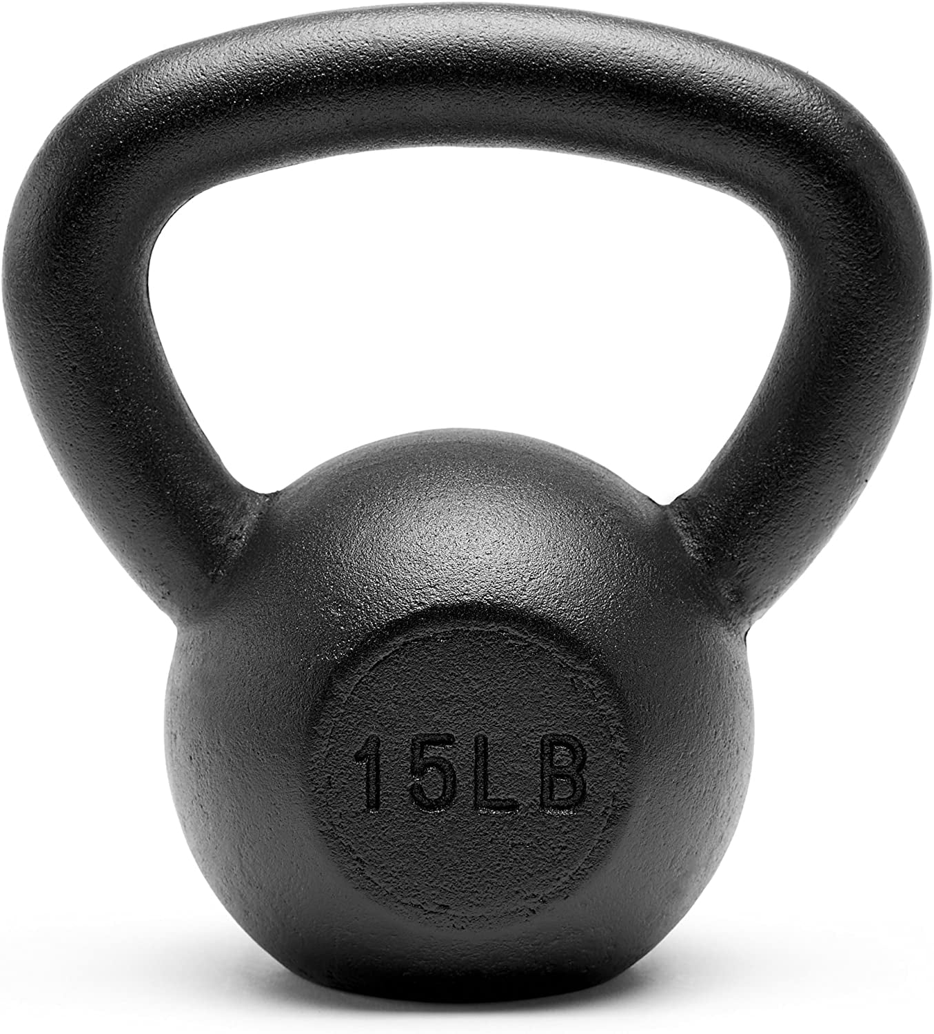 Premium Powder Coated Solid Cast Iron Kettlebell Weights 5, 10, 15, 20, 25, 30, 35, 40, 45 lbs ...