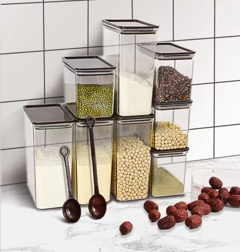Premium Powder Dispenser Container - Sealed Plastic Jar for Milk Tea ...