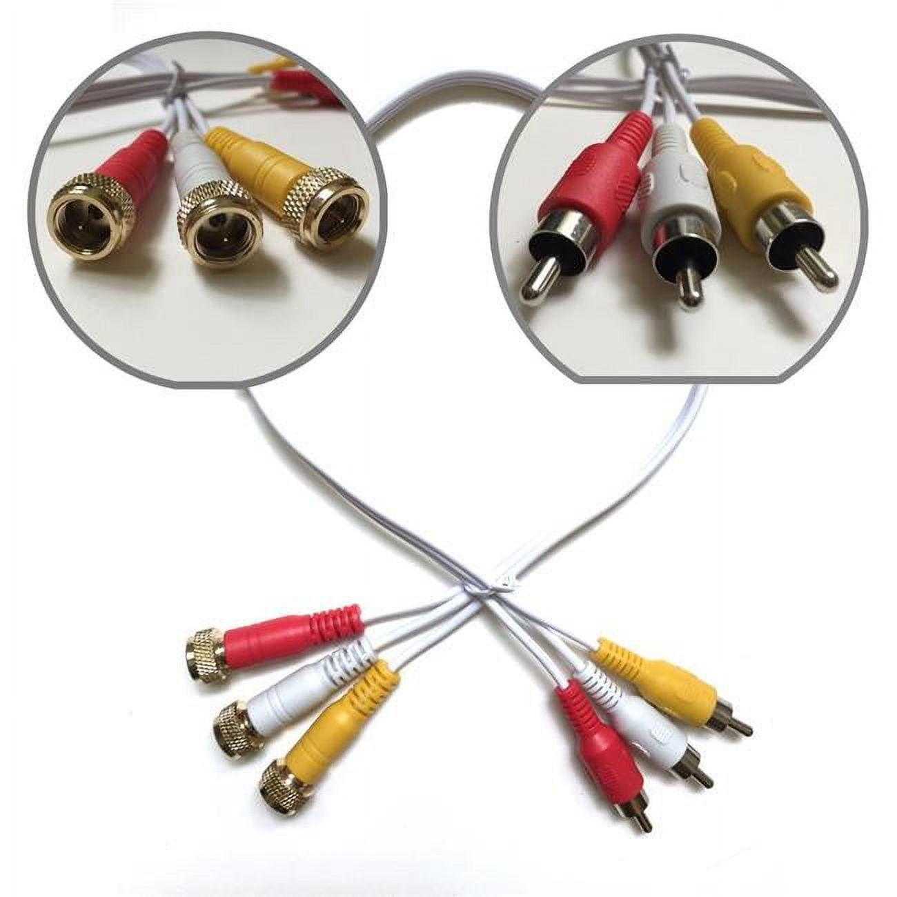 Premium Power CO90706-2W 20 in. x 1.5 mm 3 Mini RCA Male to RG6 Female ...