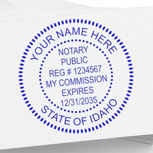 Premium Pre-Inked Notary Public for Idaho - 1-5/8 Size, ID Notary ...
