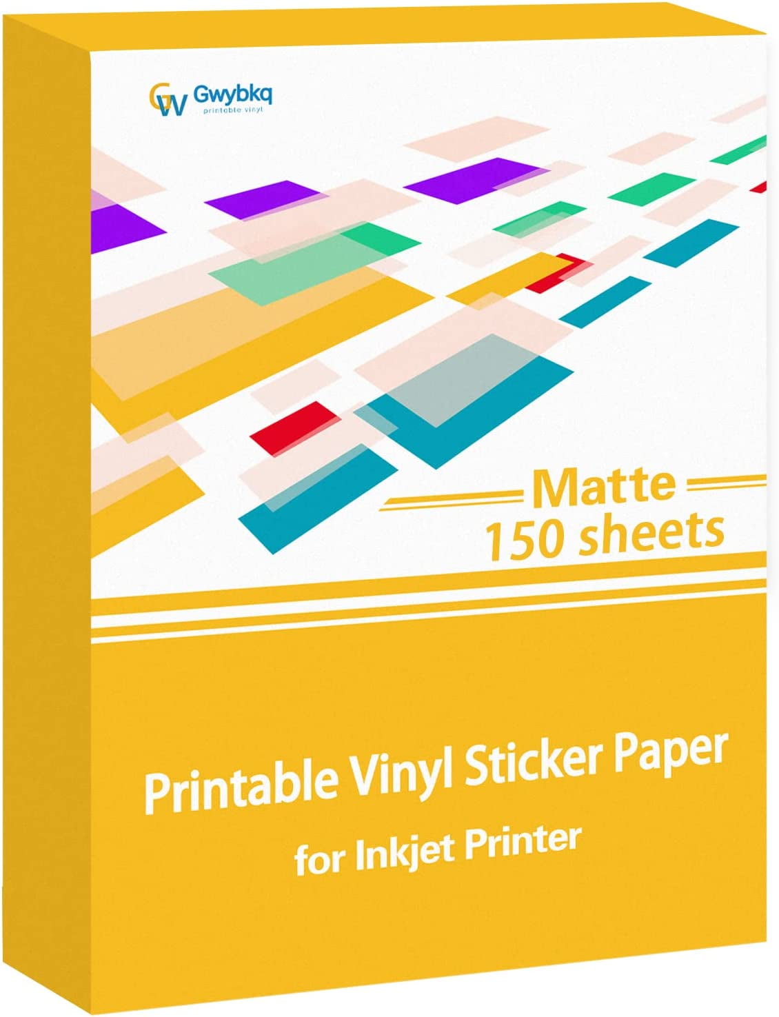 Premium Printable Vinyl for Inkjet Printer 150 Matte Sticker Papers 8.5 ...