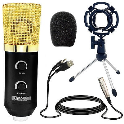Pro Audio Condenser Microphone Mic Kit Vocal Studio Recording Set ...
