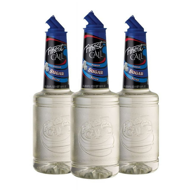 Premium Pure Cane Sugar Simple Syrup Mix, 1 Liter Bottle (33.8 Fl Oz ...